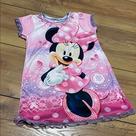 Disney | Pajamas | Disney Minnie Mouse Pink And Purple Nightgown | Poshmark